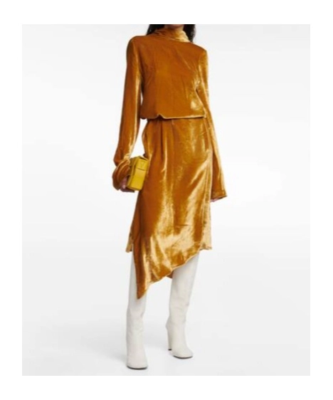 PETAR PETROV Agento Velvet Midi Dress
