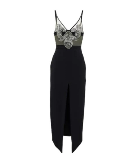 David Koma Embellished Midi Dress