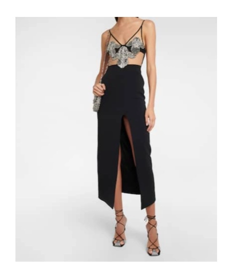 David Koma Embellished Midi Dress