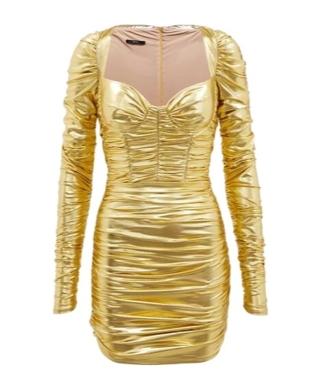 Alex Perry Paxton Metallic Ruched Minidress