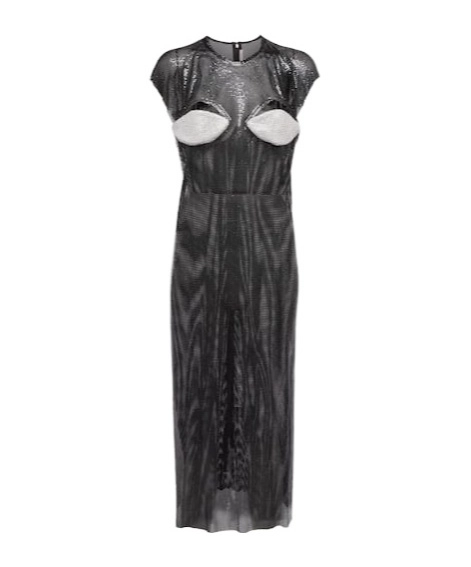 CHRISTOPHER KANE Crystal-embellished Cutout Midi Dress - Black
