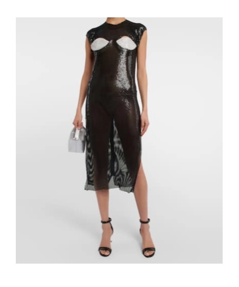 CHRISTOPHER KANE Crystal-embellished Cutout Midi Dress