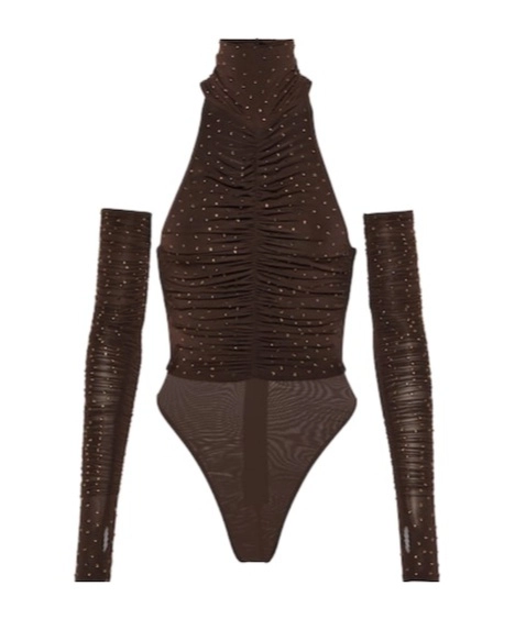 Alex Perry Arlie Embellished Halterneck Bodysuit