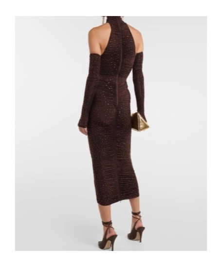 Alex Perry Arlie Embellished Halterneck Bodysuit