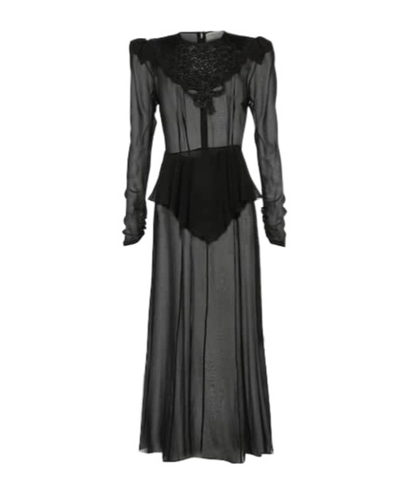 Alessandra Rich Silk Georgette Midi Dress