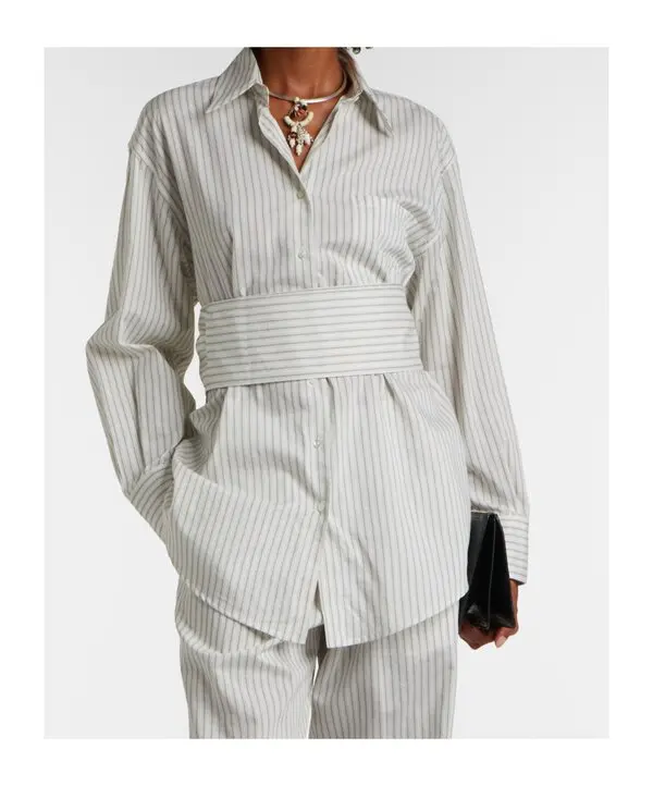 RÓHE Striped Silk Cotton Shirt