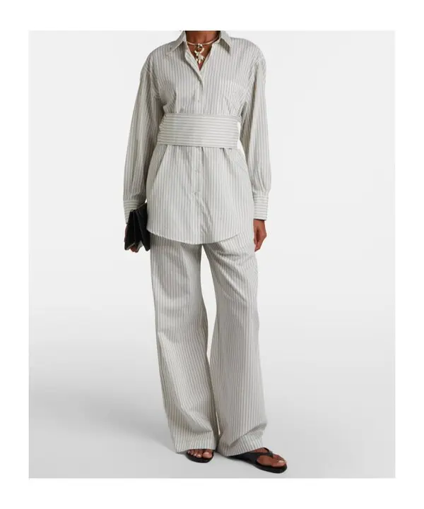 RÓHE Striped Silk Cotton Shirt