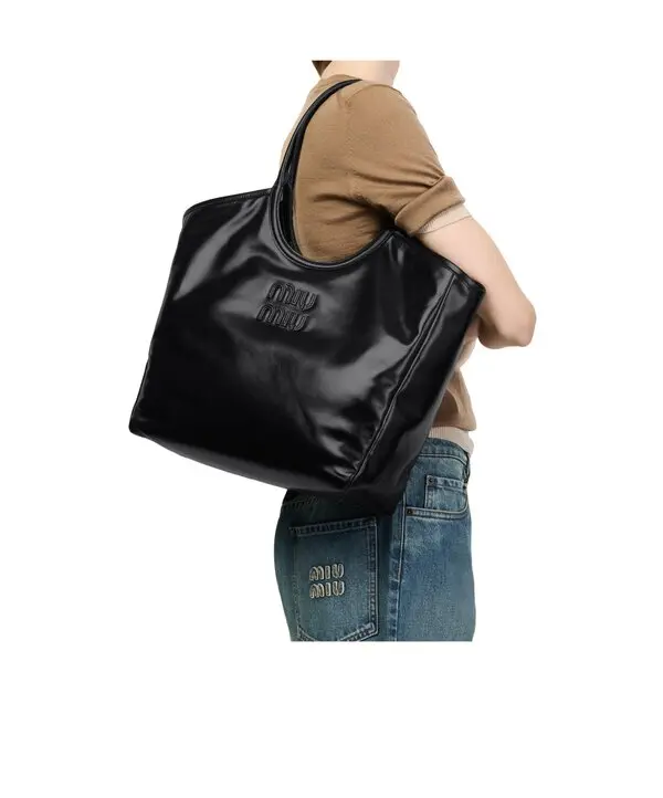 Miu Miu Large Ivy Soft Leather Tote