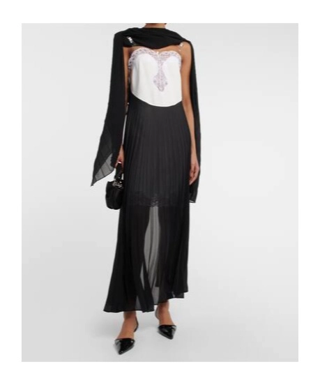CHRISTOPHER KANE Mrs Robinson Lace-trimmed Midi Dress With Cape