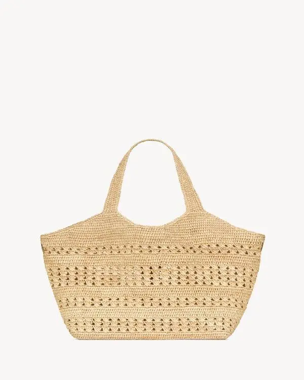 Saint Laurent Icare Medium In Raffia