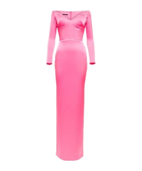 Alex Perry Merrit Off-shoulder Maxi Dress - Pink