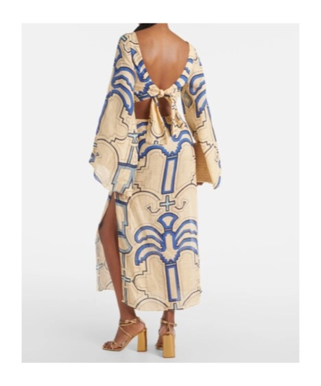 Johanna Ortiz Linen Midi Dress