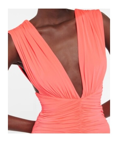 Alex Perry Keanen Ruched V-neck Mini Dress
