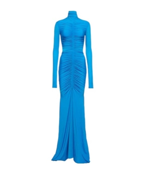 Alex Perry Garner Turtleneck Gown - Blue