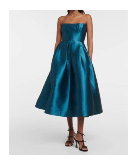 Alex Perry Strapless Faille Midi Dress