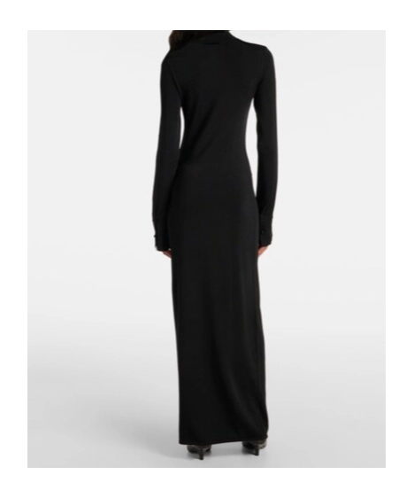 Galvan Iris Turtleneck Jersey Maxi Dress