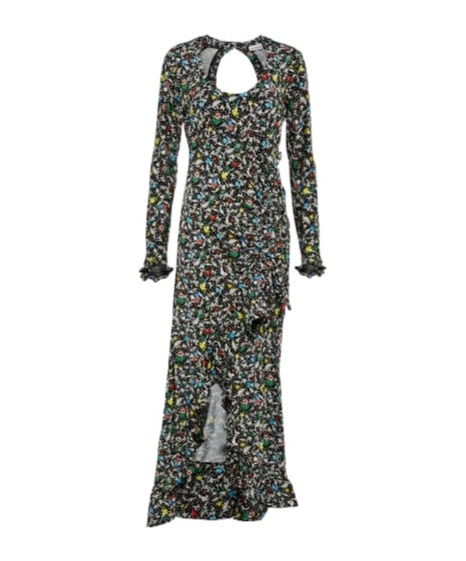 Rabanne Printed Wrap Midi Dress