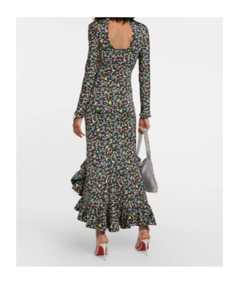 Rabanne Printed Wrap Midi Dress