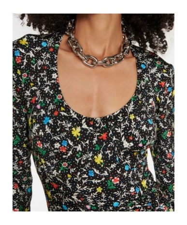 Rabanne Printed Wrap Midi Dress