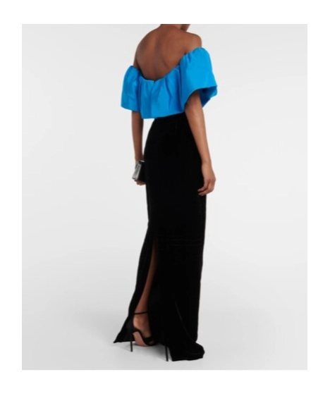 Monique Lhuillier Off-the-shoulder Taffeta Gown