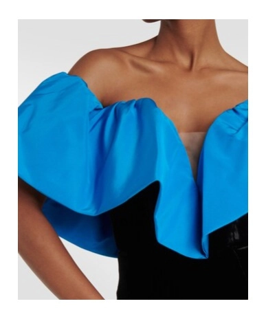 Monique Lhuillier Off-the-shoulder Taffeta Gown