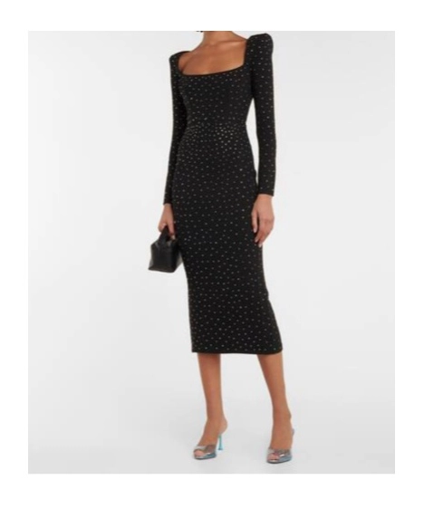 Alex Perry Tiernan Embellished Crêpe Midi Dress