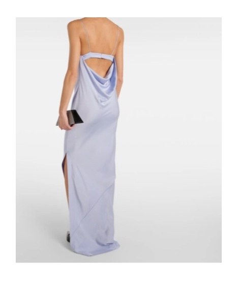 Alex Perry Cutout Draped Satin Crêpe Gown - Blue
