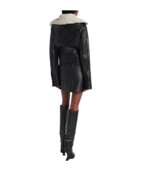 Sportmax Shearling-trimmed Leather Jacket