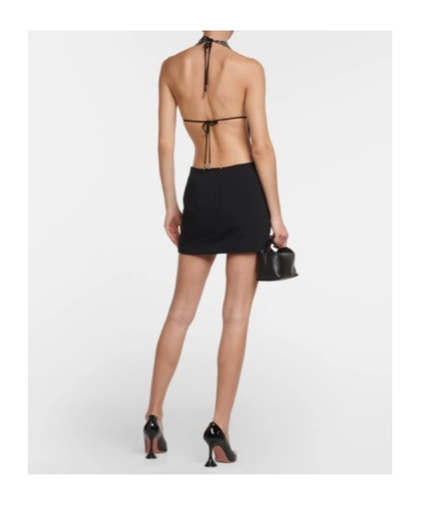 David Koma Cowl Neck Embellished Mini Dress