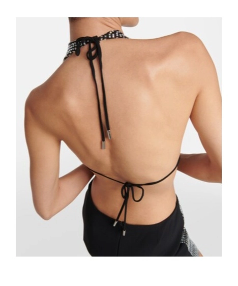 David Koma Cowl Neck Embellished Mini Dress