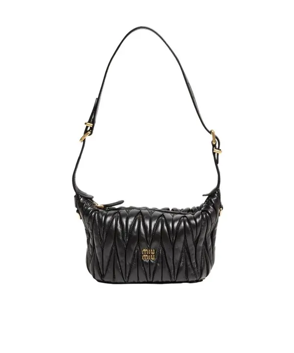 Miu Miu Quilted Logo Shoulder Bag