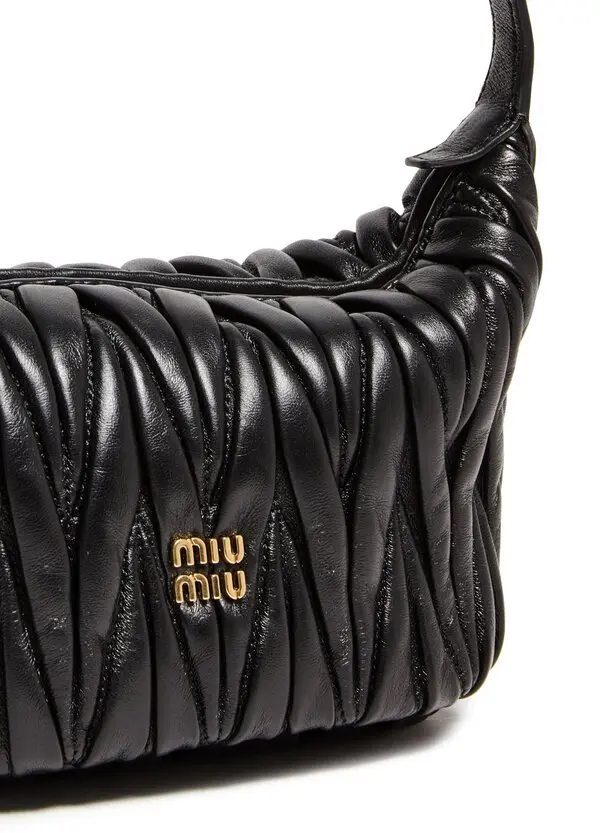 Miu Miu Quilted Logo Shoulder Bag