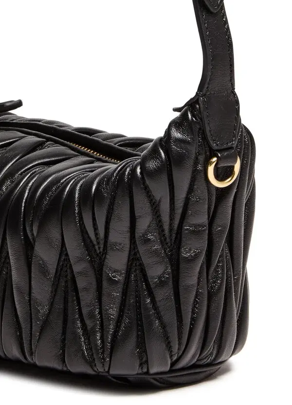 Miu Miu Quilted Logo Shoulder Bag