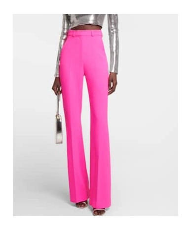 David Koma High-rise Flared Wool-blend Pants