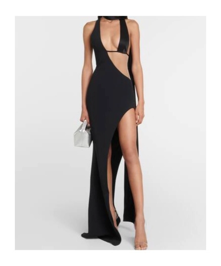 David Koma Cutout Satin Gown