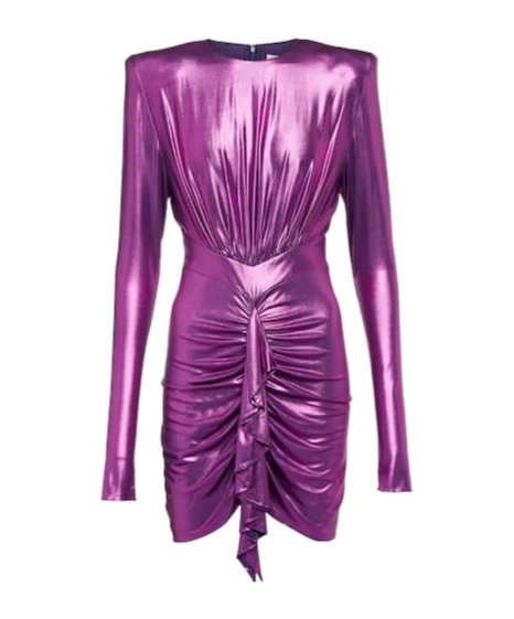Alexandre Vauthier Draped Satin Jersey Minidress