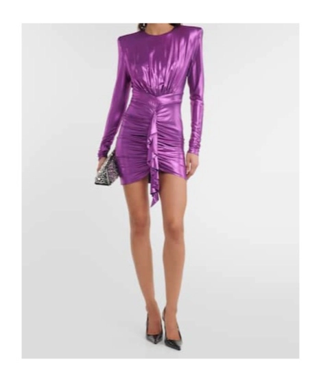 Alexandre Vauthier Draped Satin Jersey Minidress