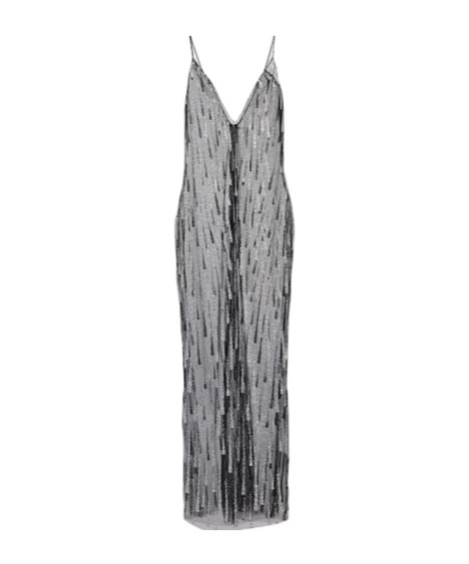 RODARTE Embellished Semi-sheer Maxi Dress - Gray