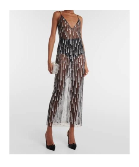 RODARTE Embellished Semi-sheer Maxi Dress