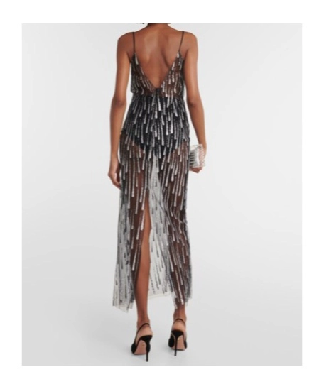 RODARTE Embellished Semi-sheer Maxi Dress