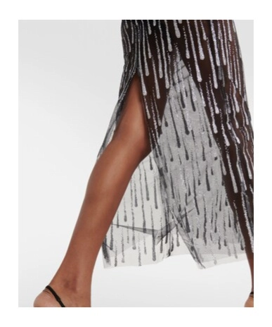 RODARTE Embellished Semi-sheer Maxi Dress