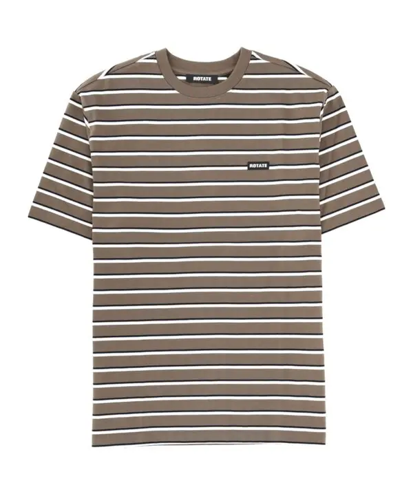 ROTATE BY BIRGER CHRISTENSEN Crew Neck Striped T-shirt