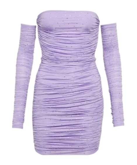 Alex Perry Crystal-embellished Jersey Minidress - Purple