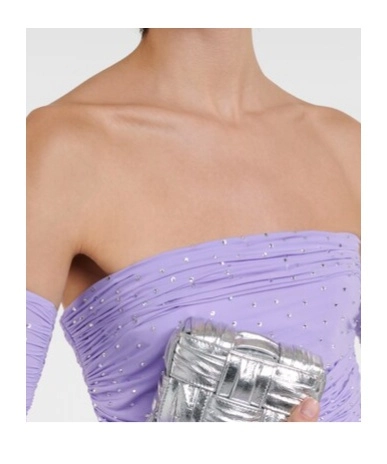 Alex Perry Crystal Embellished Jersey Mini Dress