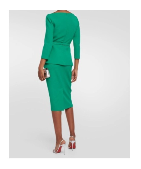 SAFIYAA LONDON Draped Crêpe Midi Dress