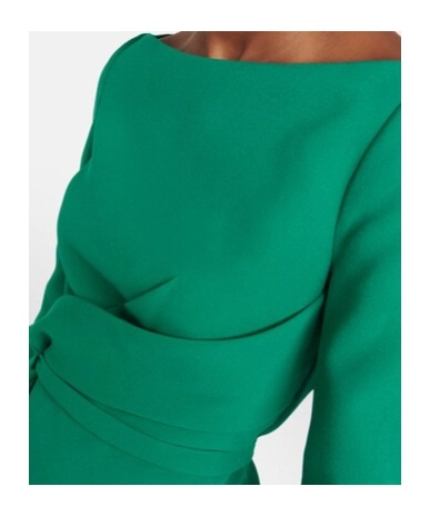 SAFIYAA LONDON Draped Crêpe Midi Dress