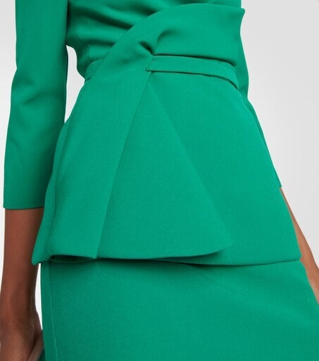 SAFIYAA LONDON Draped Crêpe Midi Dress