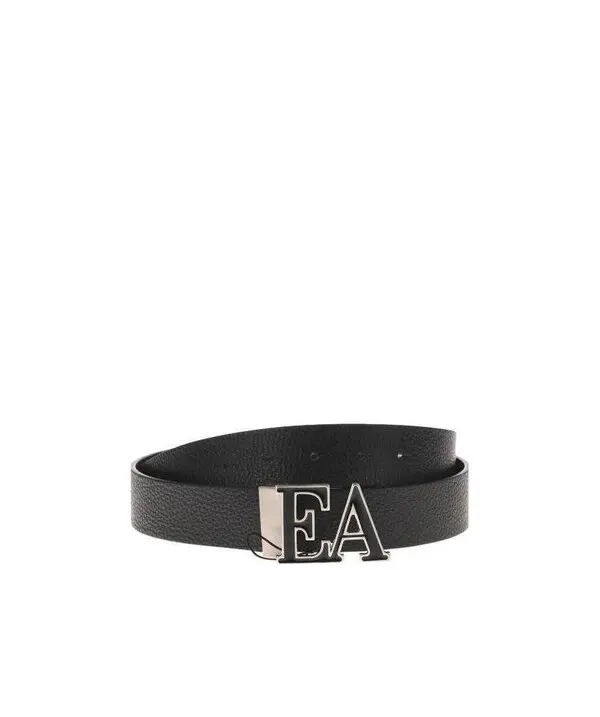 Emporio Armani Logo Buckle Belt - Black