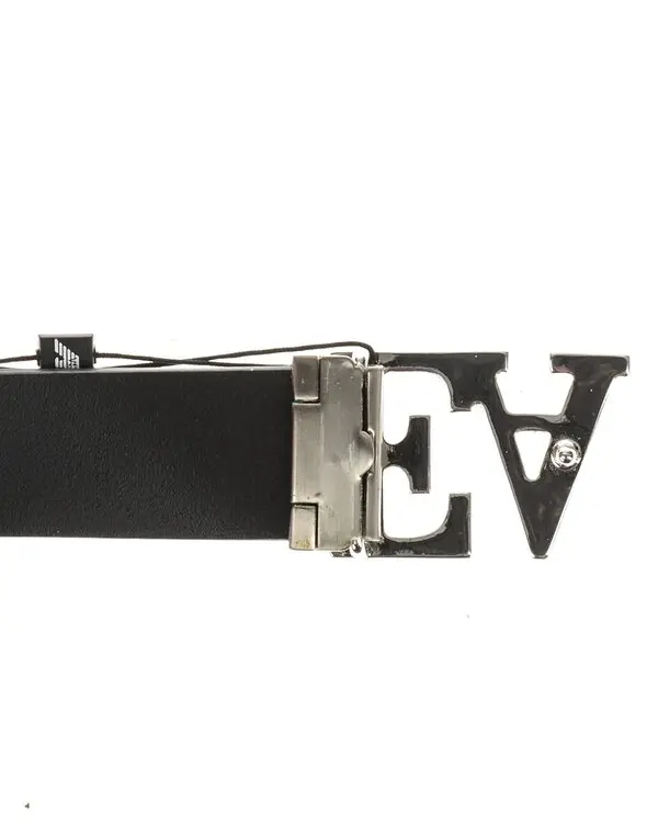 Emporio Armani Logo Buckle Leather Belt
