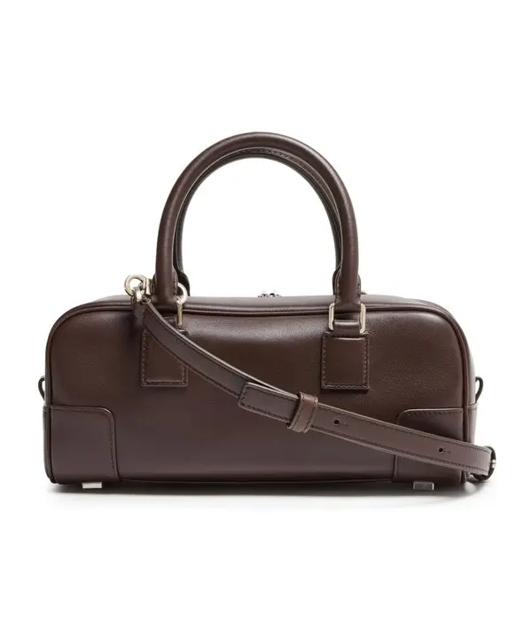 Loewe Amazona 23 Cropped Bag In Shiny Calfskin - Black